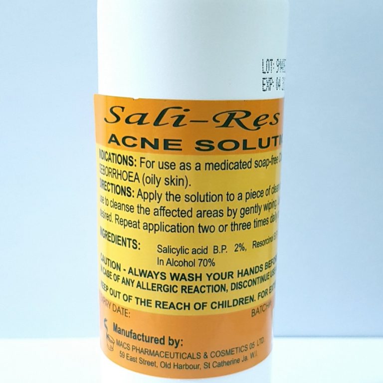 SALI-RES ACNE SOLUTION 1% – Macs Pharmaceuticals & Cosmetics 05 Ltd.